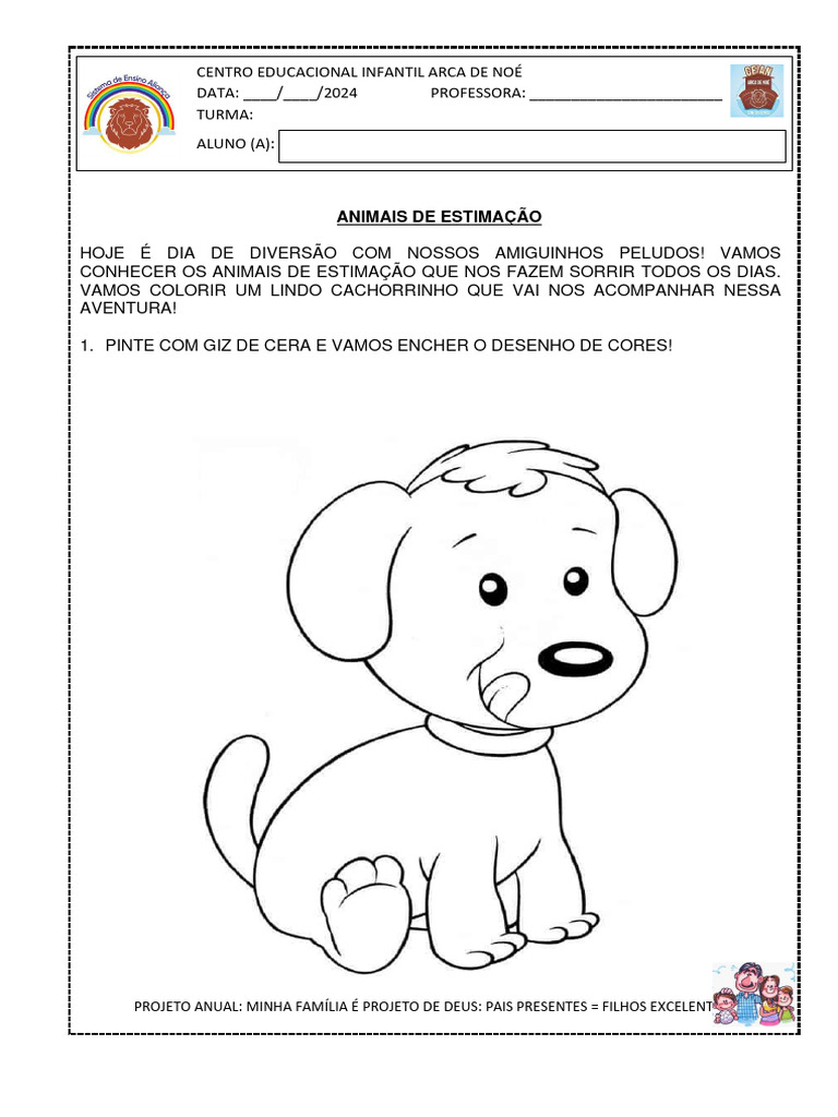 Atividade Animais de Estimação | PDF