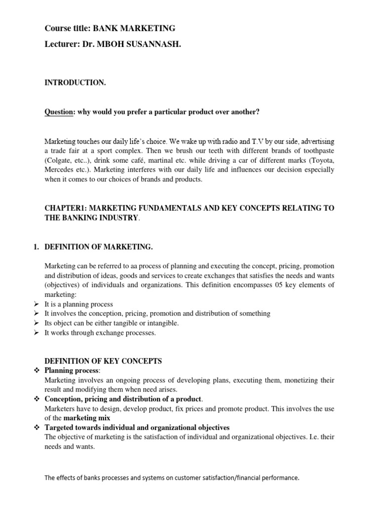 Bank Marketing | PDF | Marketing | Marketing Strategy