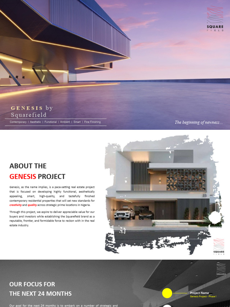 Genesis Project by Squarefield | PDF | Investing | Return On Investment