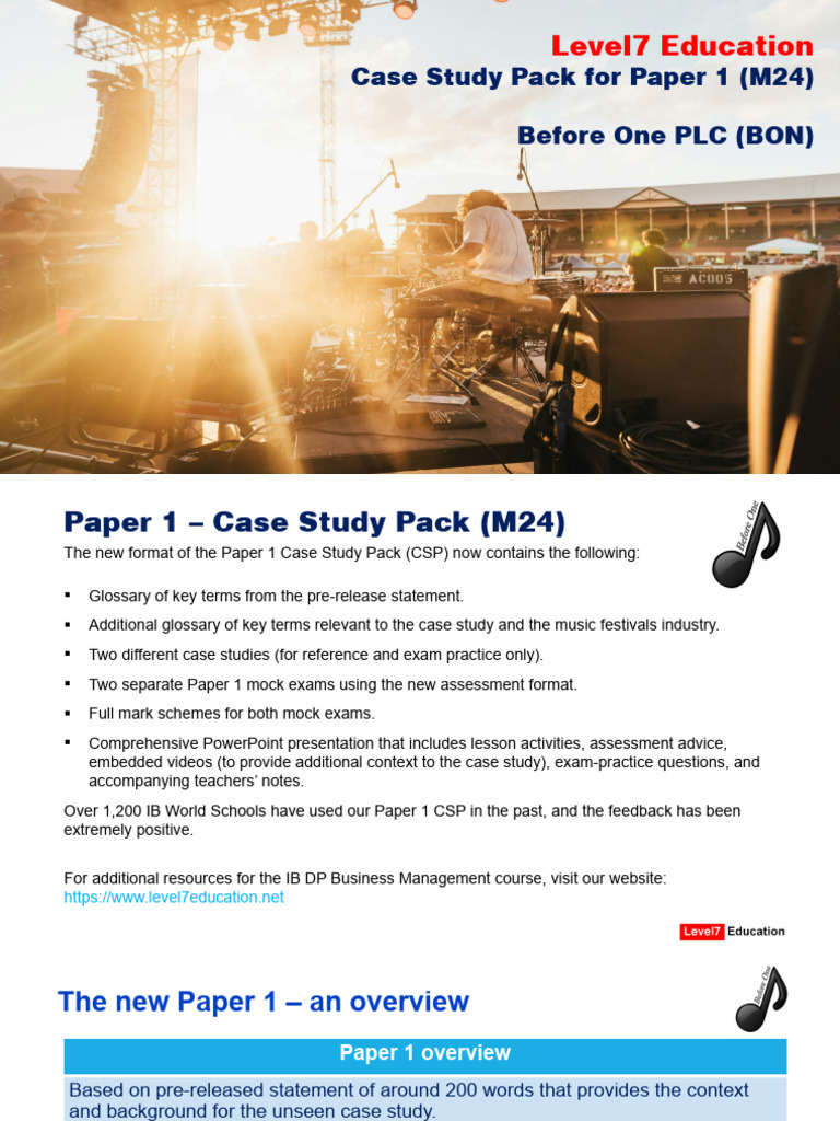 Case Study Pack Powerpoint - May 2024 - Before One PLC | PDF | Evaluation | Argument
