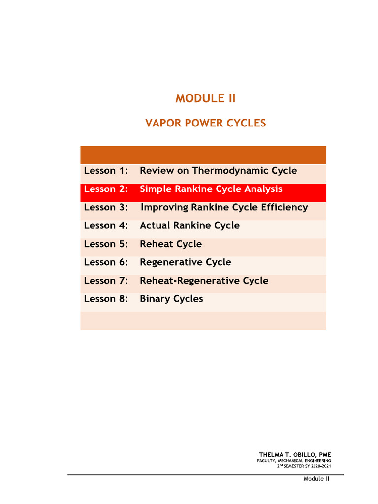 Thermo 2 (Module 2 Lesson 2) | PDF