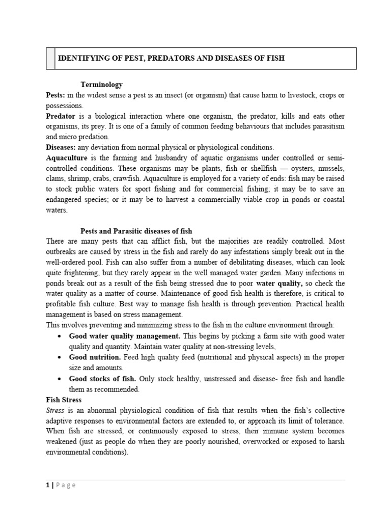fish_predators | PDF | Fish | Aquaculture