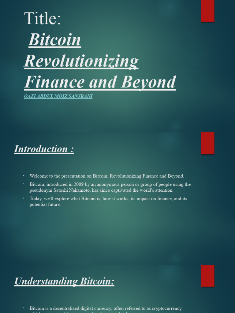 Bitcoin Presentation | PDF | Bitcoin | Cryptocurrency