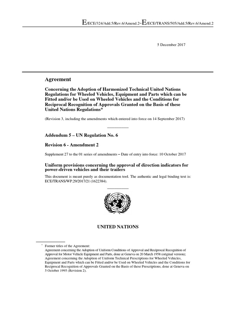UNECE Regulation 6.06.02 | PDF | Vehicles