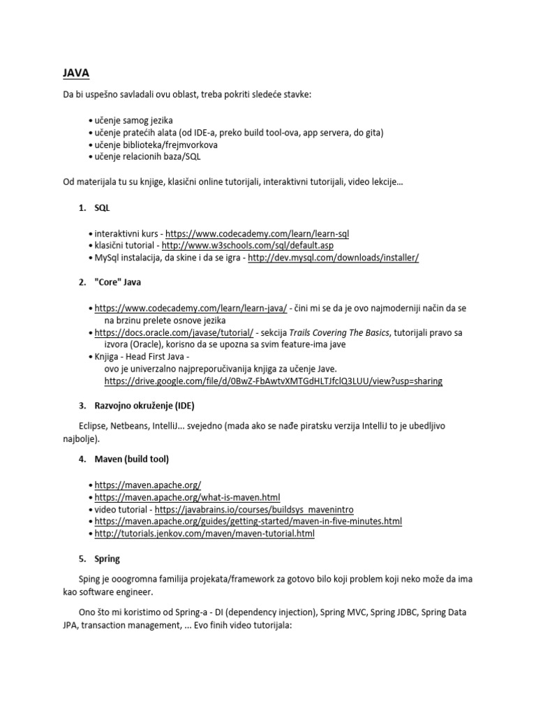 Java Tutorijali | PDF