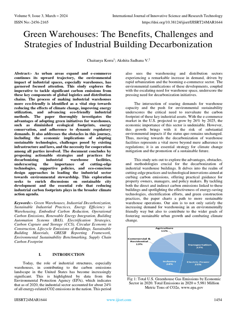 Green Warehouses: The Benefits, Challenges and Strategies of Industrial Building Decarbonization ...