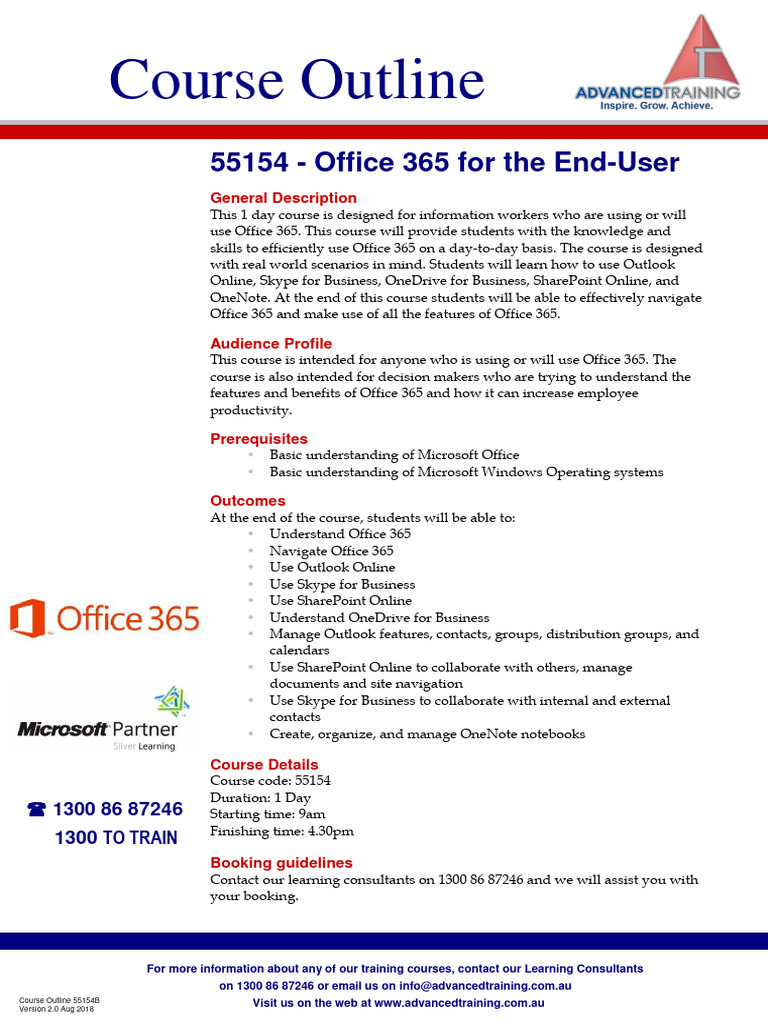 Office 365 For The End User | PDF | Share Point | Microsoft Outlook