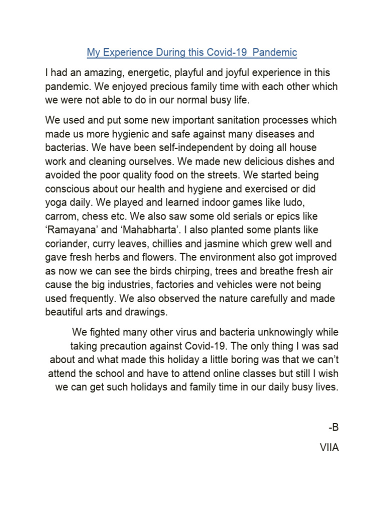 Positive Family Life During Covid-19 | PDF | Wellness