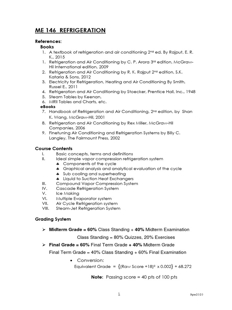 MODULE I Basic Concepts Definitions | PDF | Refrigeration | Water