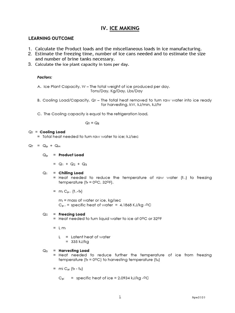 MODULE V Ice Making | PDF | Ice | Freezing