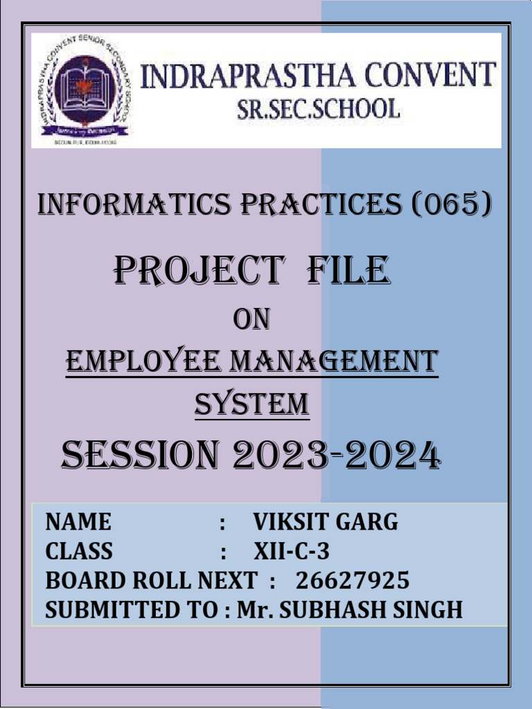 Viksit Ip Project File | PDF | Histogram | Chart