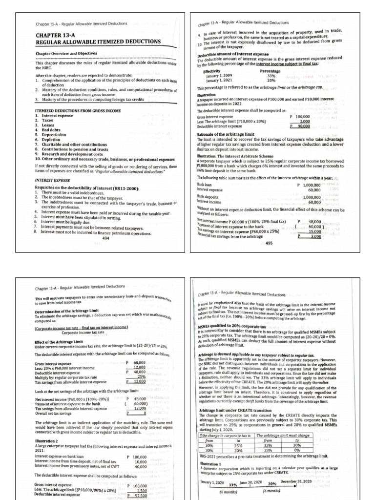 It (Deductions A) | PDF | Tax Deduction | Taxes