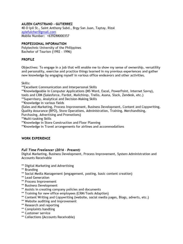 Sample Resume 3 | PDF | Sales | Digital Marketing