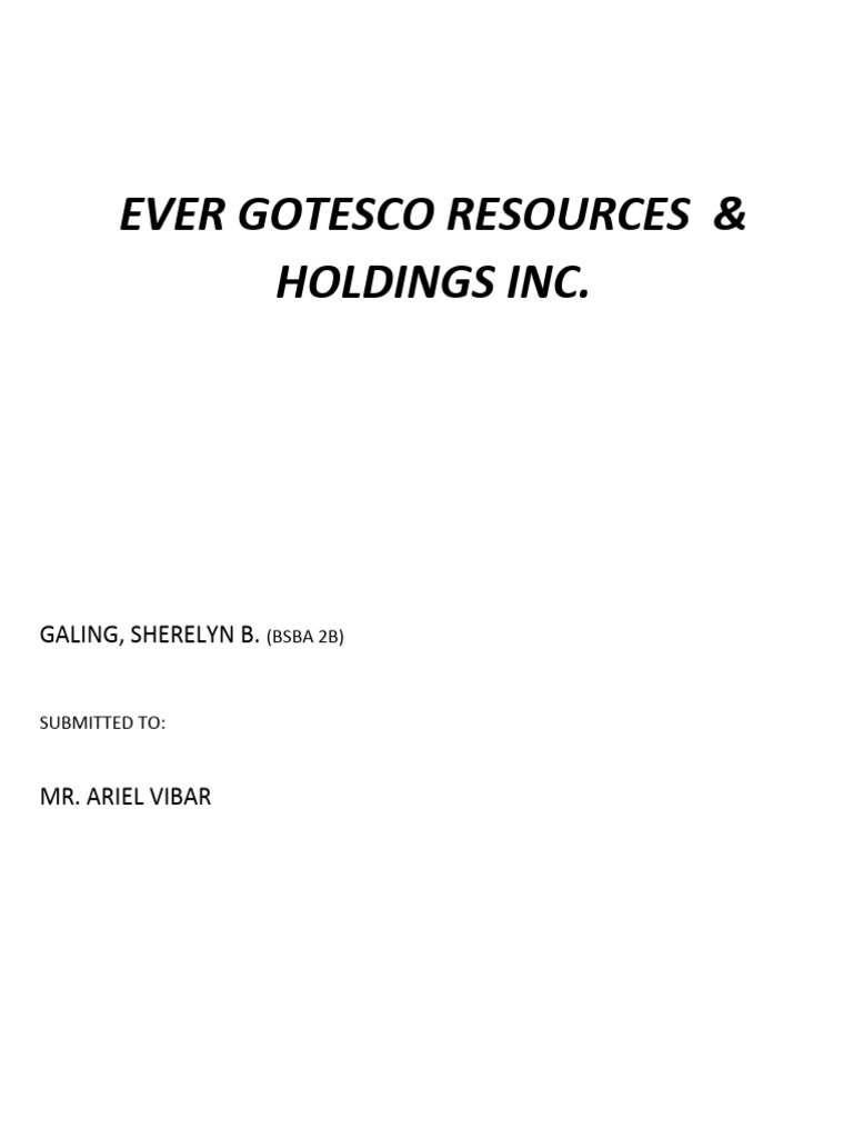 Ever Gotesco: History & Expansion | PDF | Private Sector | Financial ...