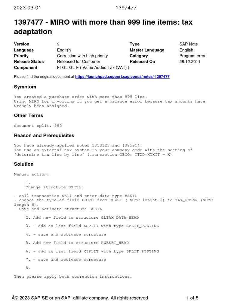 e - 20230301-Miro With More Than 999 Line Items - Tax Adaptation | PDF ...