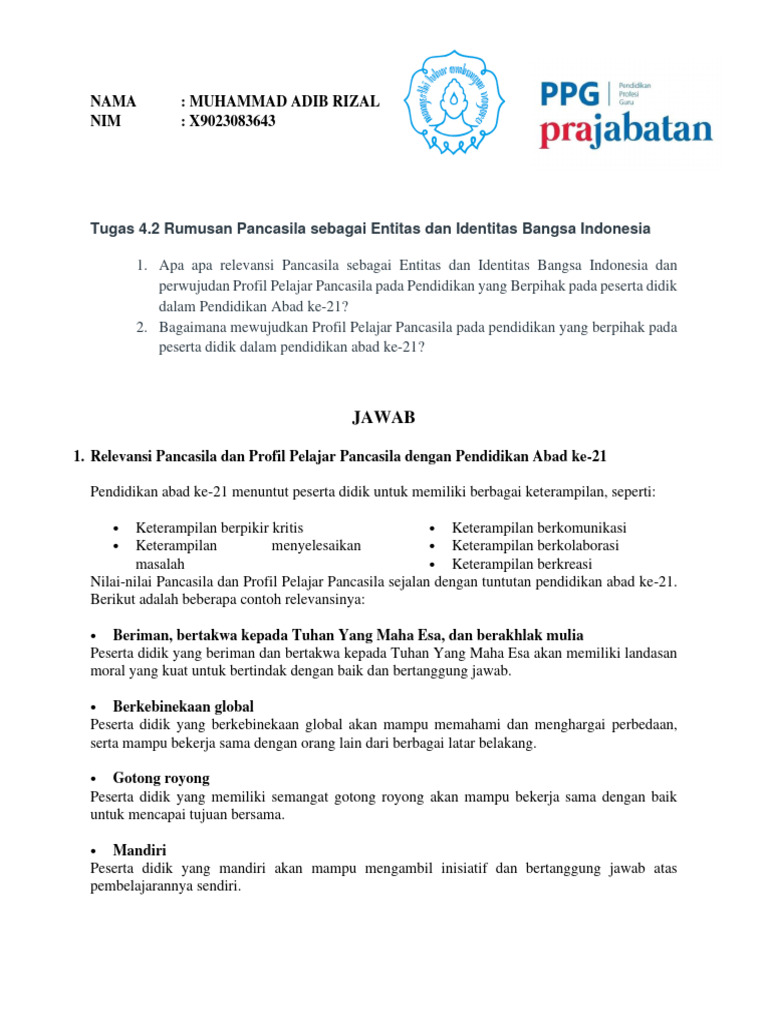 Muh Adib Rizal - Ruang Kolaborasi - Topik 4 | PDF