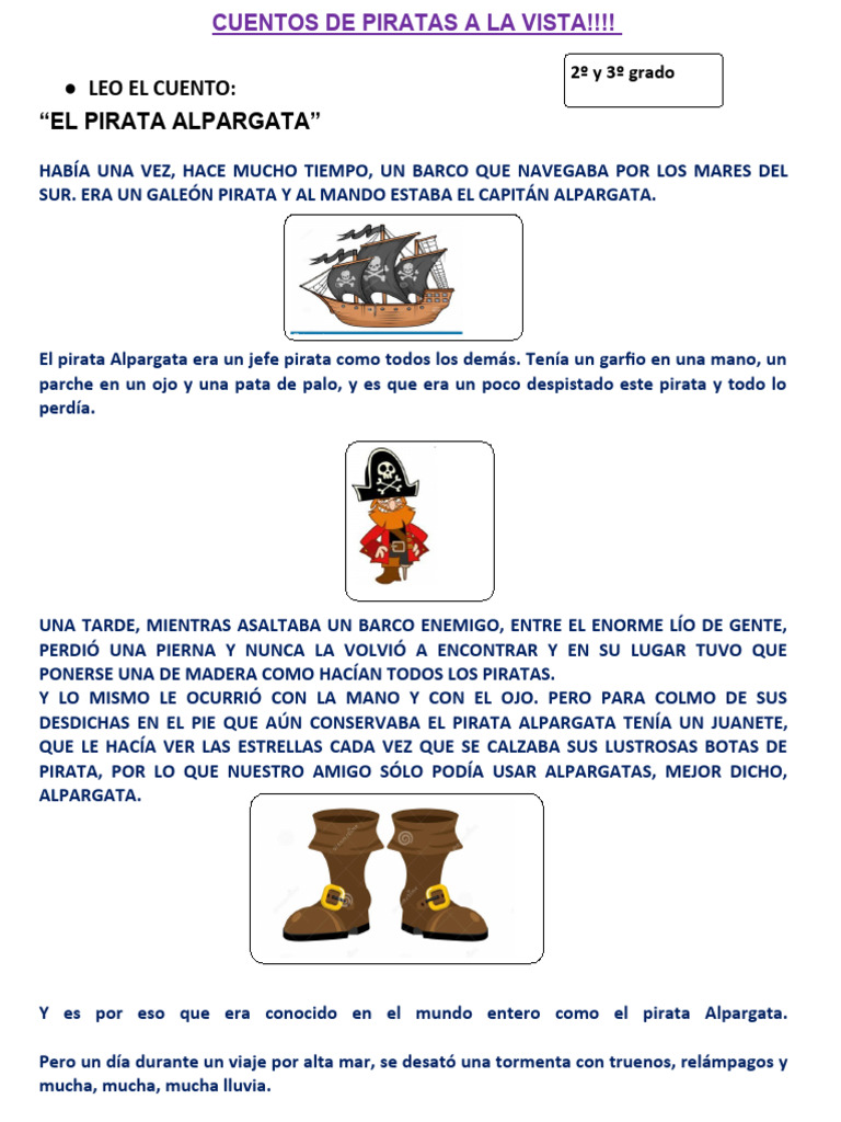 Cuentos de Piratas A La Vista 2º y 3º | PDF | Piratería | Zapato