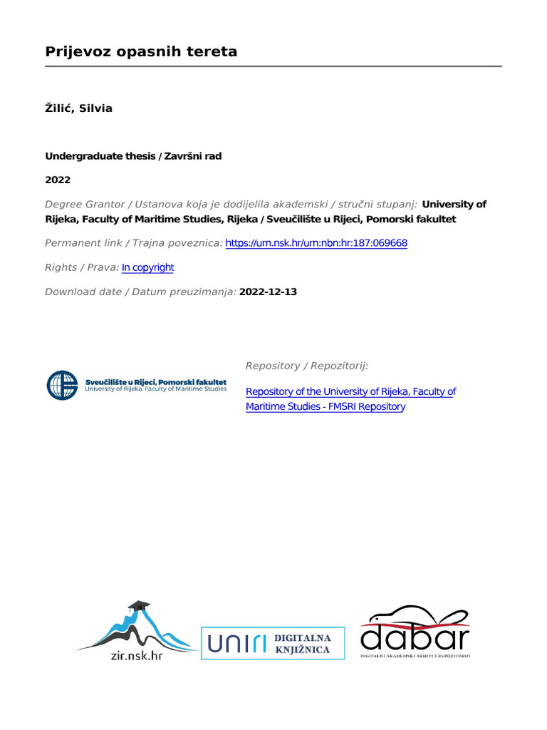 Silvia Zilic - Zavrsni Rad | PDF