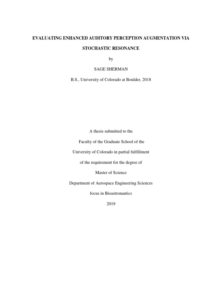 Evaluating Enhanced Auditory Perception Augmentation Via Stochast Pdf