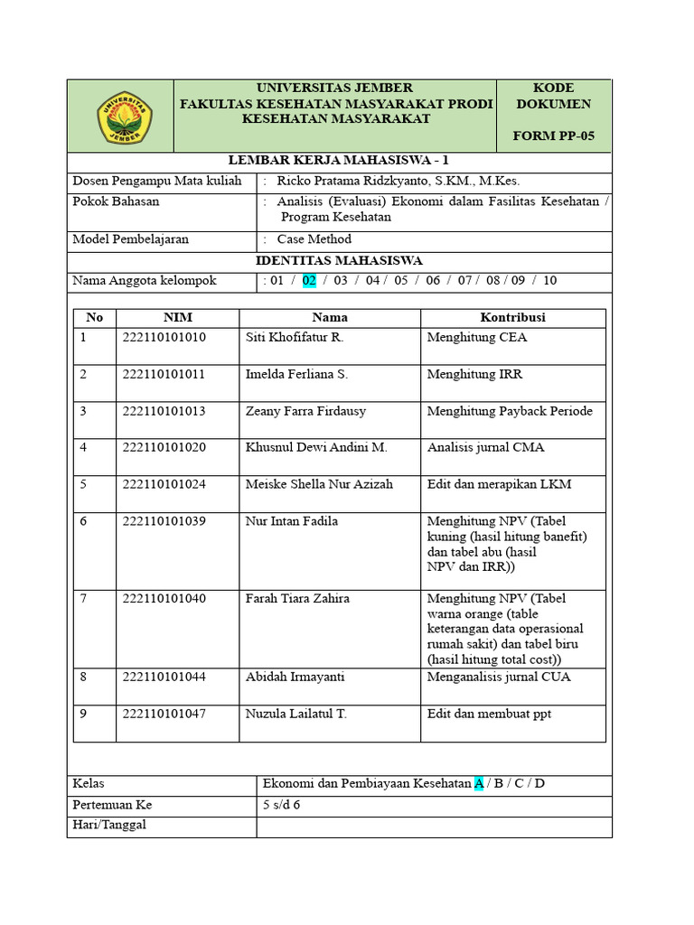 Evaluasi Ekokes CBA Dan CEA 2024 | PDF