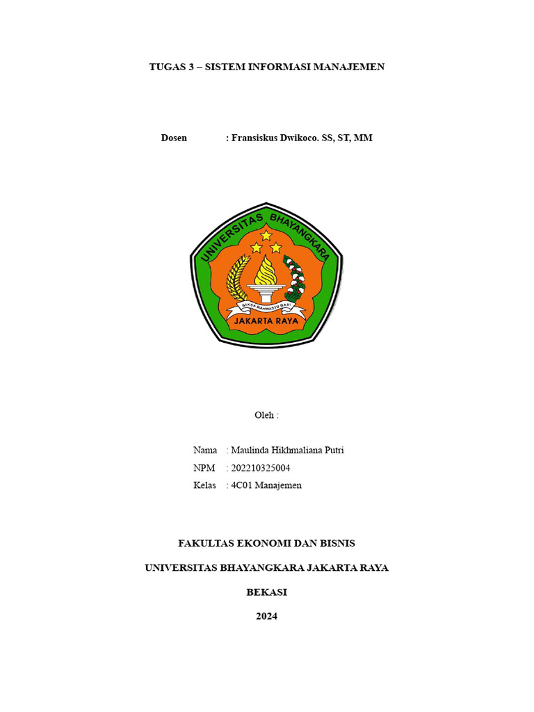 Tugas 3 Sim - Maulinda Hikhmaliana Putri - 202210325004 | PDF