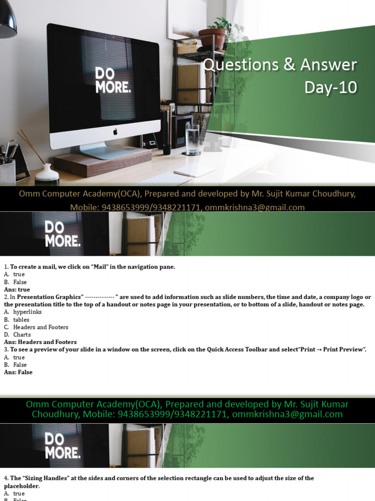 Day 10 | PDF | Spreadsheet | Application Software