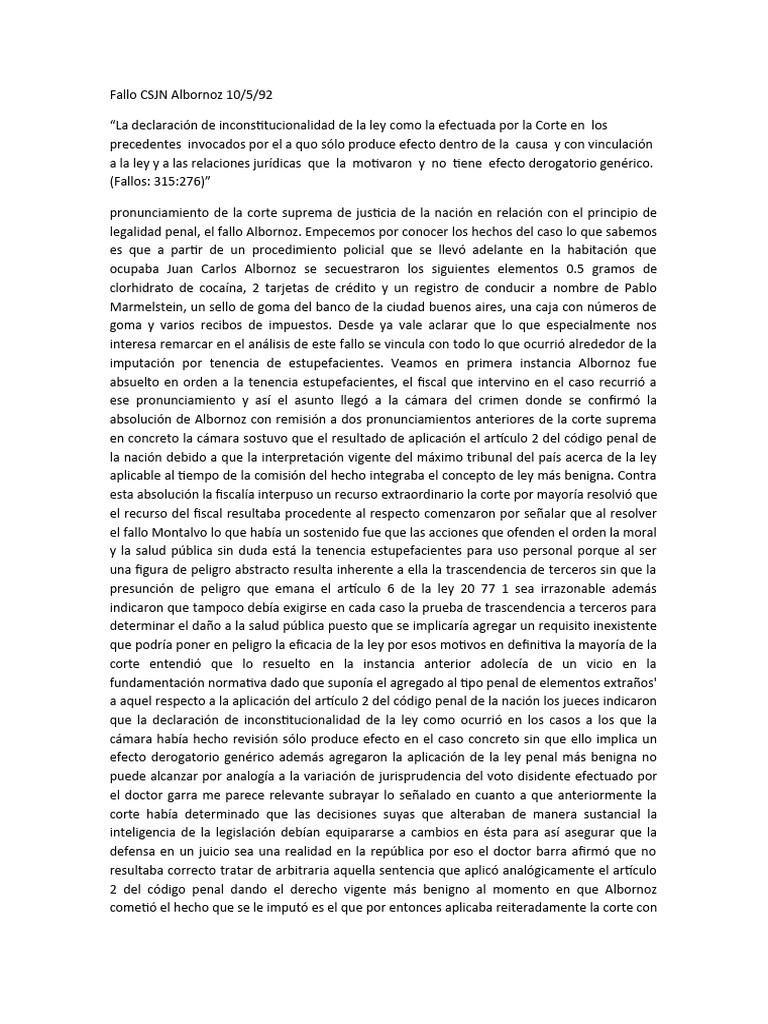 Resumen Fallos | PDF | Derecho penal | Justicia