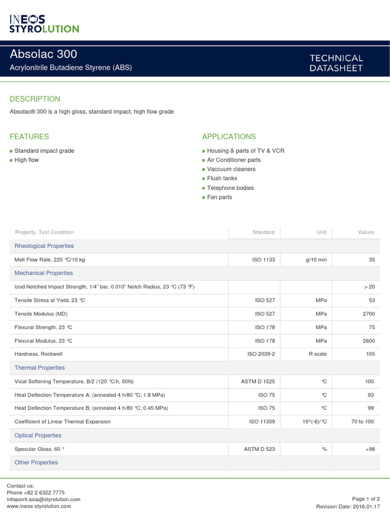 Abs Absolac 300 | Download Free PDF | Applied And Interdisciplinary ...