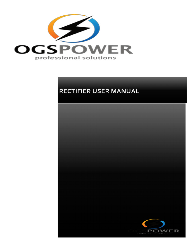 Rectifier User Manual | PDF | Rectifier | Power Supply