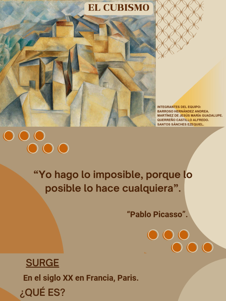 Exposición El Cubismo | PDF | Cubismo | Pablo Picasso