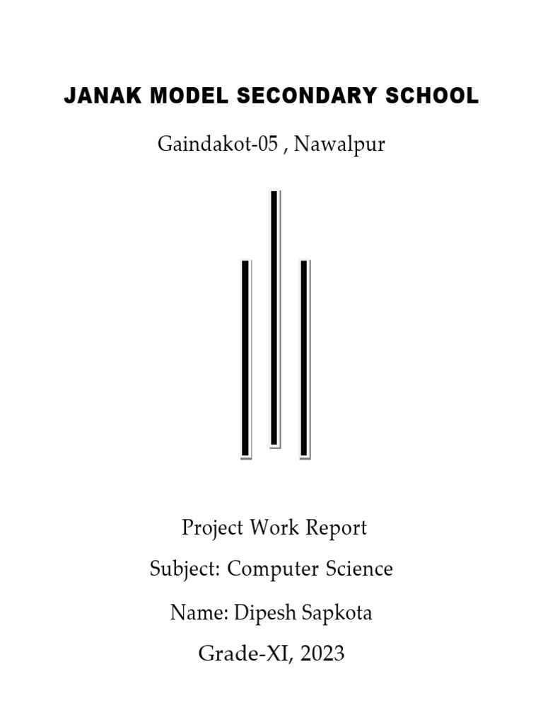 Computer Science Project Work Grade 11 DS | PDF | Career & Growth