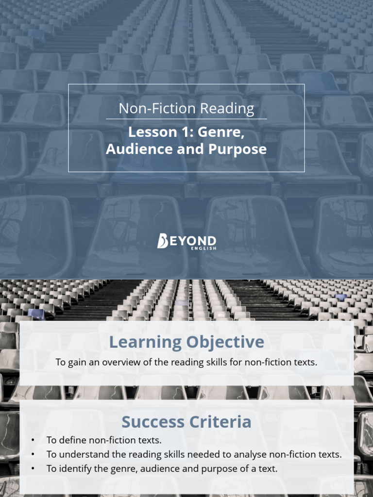 Understanding Non-Fiction Texts | PDF | Non Fiction | Genre