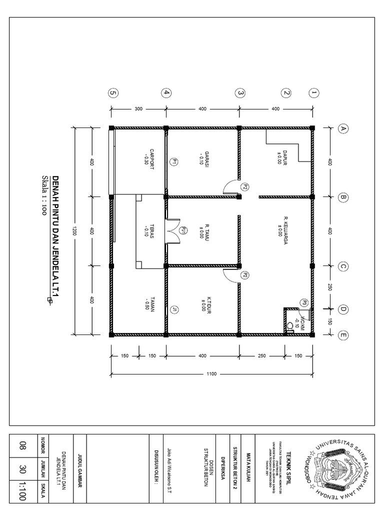 Denah PJ 1 | PDF