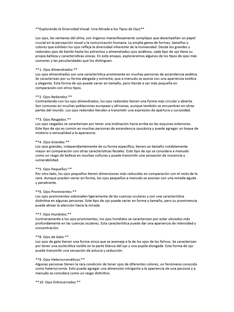 Explorando la Diversidad Visual | PDF | Ojo | Gatos