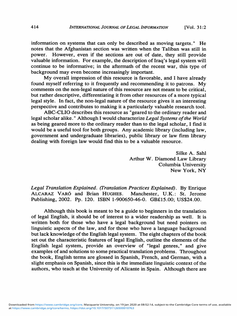 Legalsystems Ofthe World: International Journal of Legal Information ... Legalsystems Ofthe World: International Journal of Legal Information ...