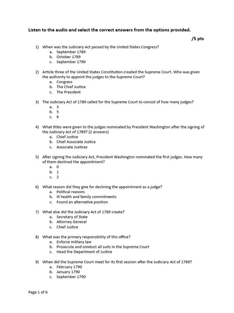 Marbury v. Madison MCQuestions | PDF | Marbury V. Madison | Supreme ...