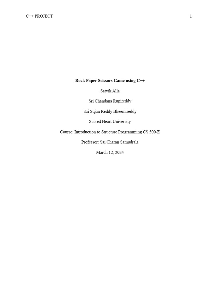 Rock Paper Scissors | PDF | Computer Program | Programming