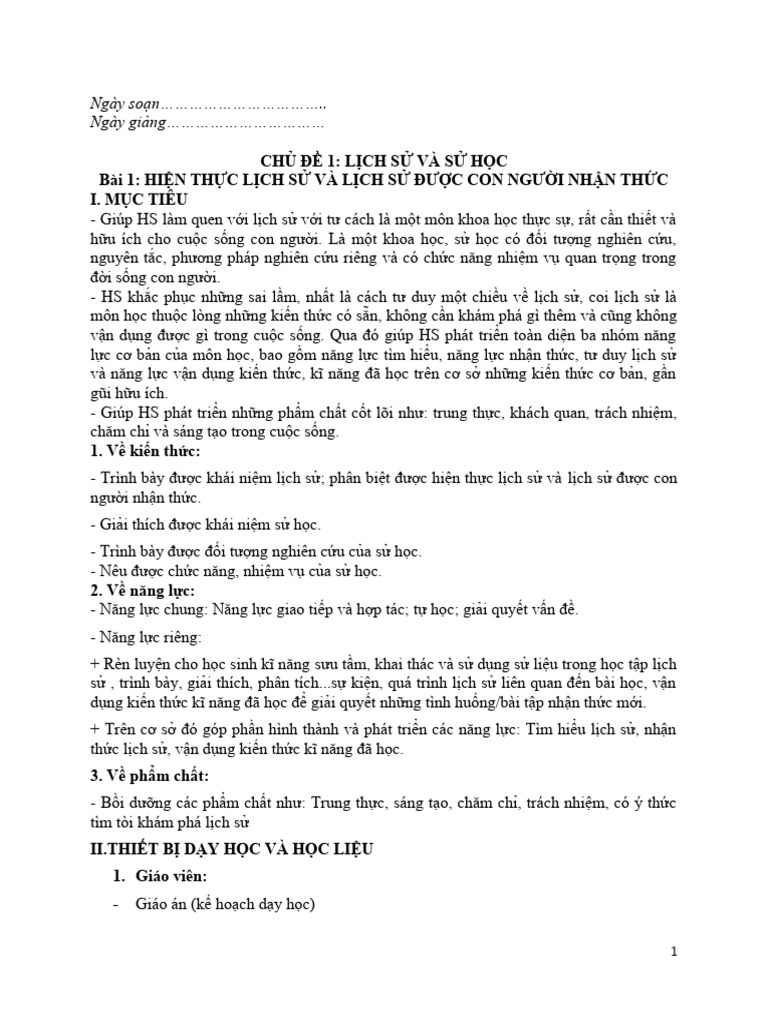 GiaoanhoanchinhLichsu10 CANHDIEU | PDF