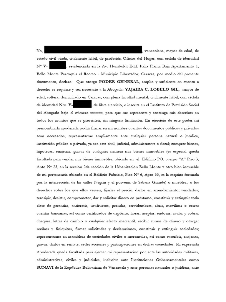 Poder General | PDF | Abogado