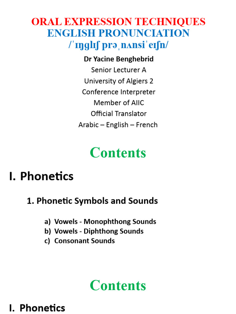 English Pronunciation Basics | PDF | English Language | Phoneme