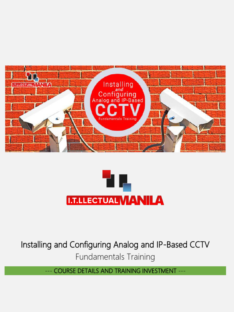 CCTV Installation Training Course | PDF | Closed Circuit Television
