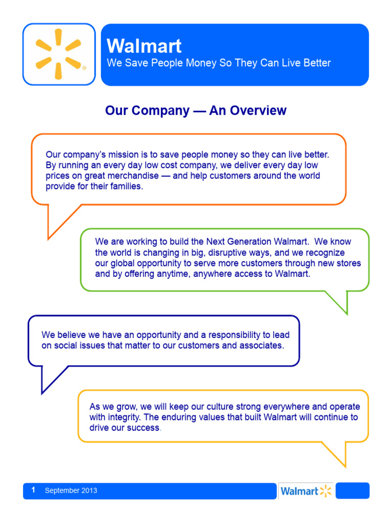 Walmart Key Messages | PDF | Walmart | Local Food