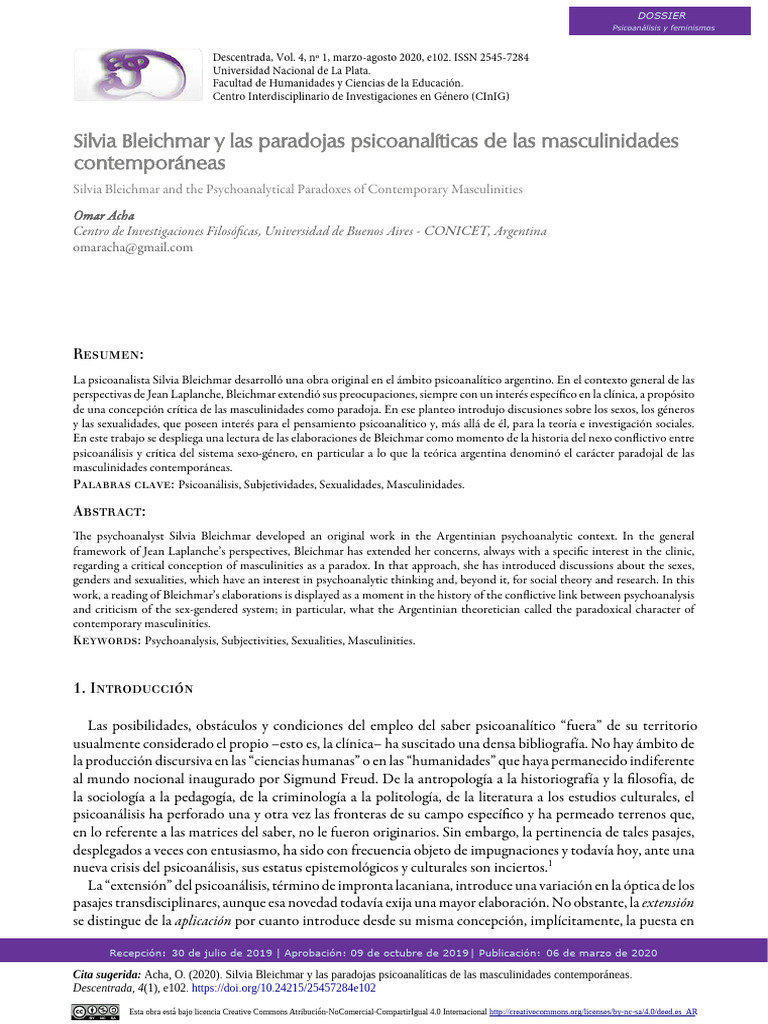 Silvia Bleichmar y Las Paradojas Psicoan | PDF | Psicoanálisis ...
