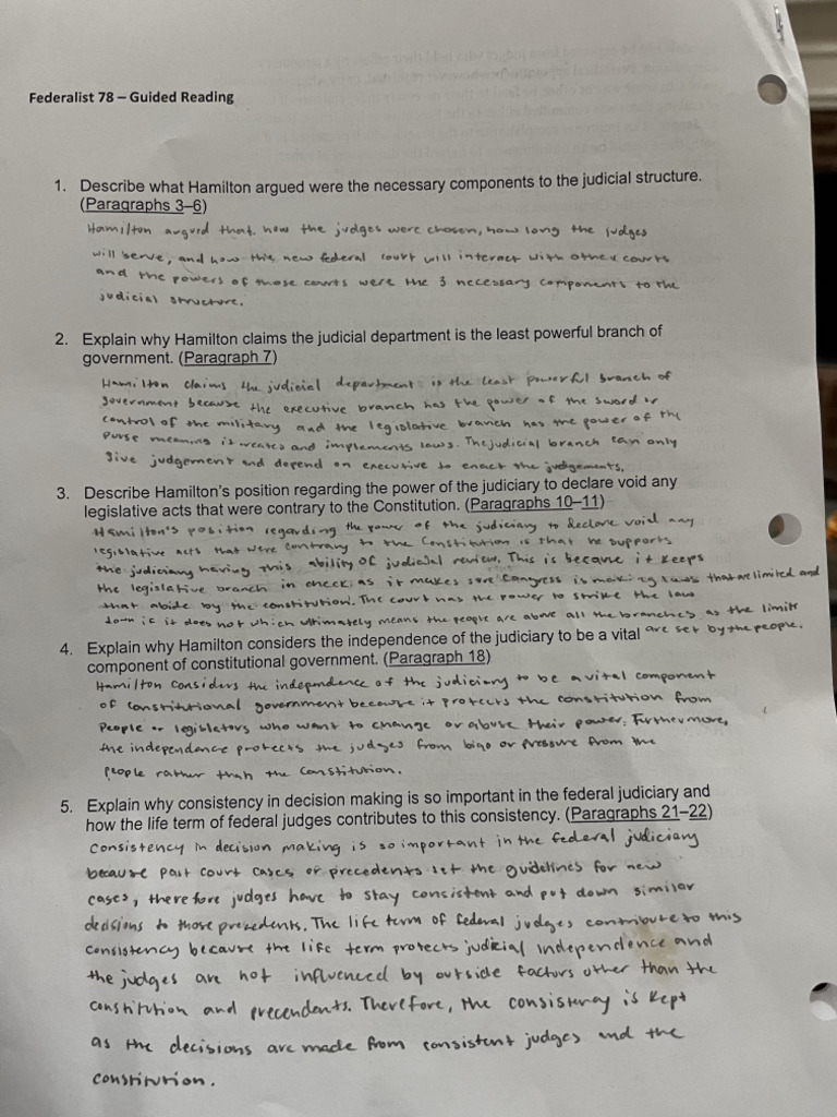 Marbury Vs Madison Questions | PDF