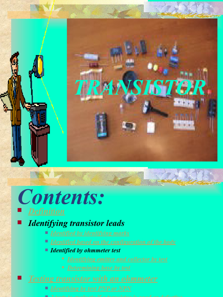 Transistor Identification and Testing Guide | PDF | Bipolar Junction ...