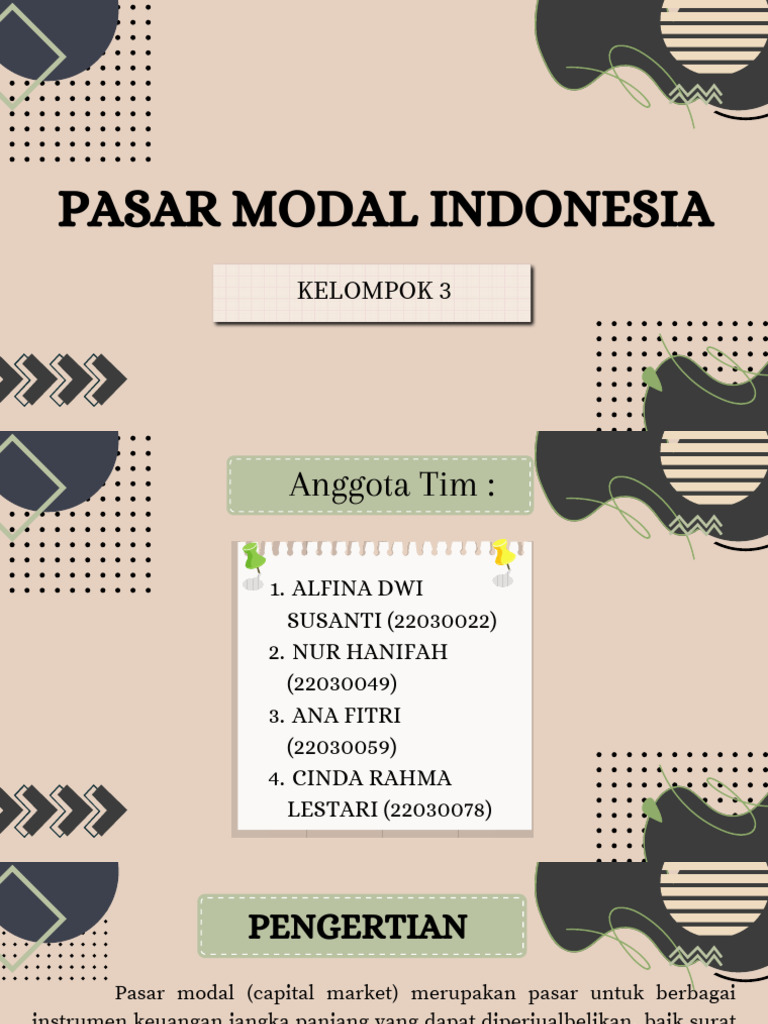 Pasar Modal Indonesia (Kel3) | PDF