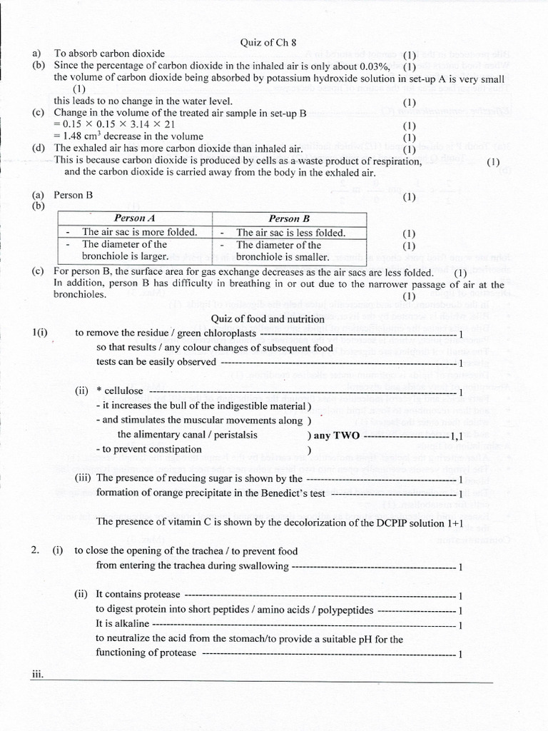 Bio Ch7-8 Quiz Answer | PDF