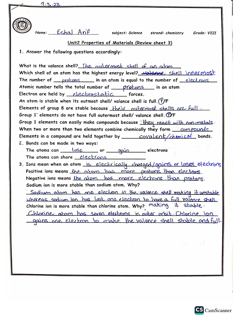 Unit 2 Review sheet 3 | PDF