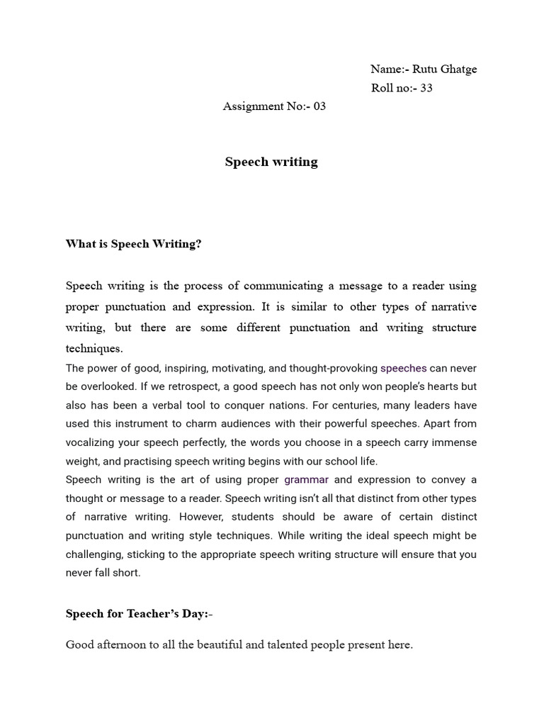 Speech writing | PDF | Hercule Poirot