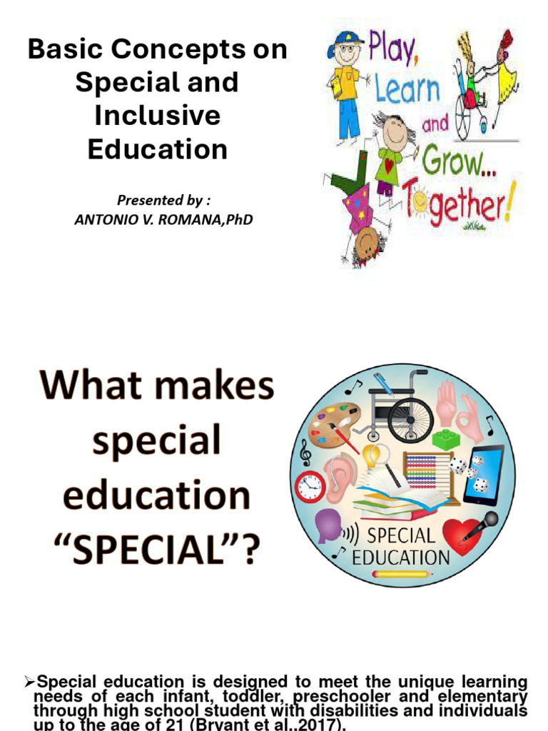 Basic Concepts On Special Education | PDF | Special Education | Disability